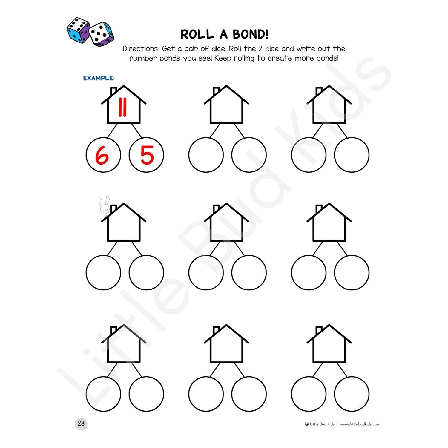 Number Bonds & Math Facts Addition & Subtraction Worksheet Set DOWNLOAD ...